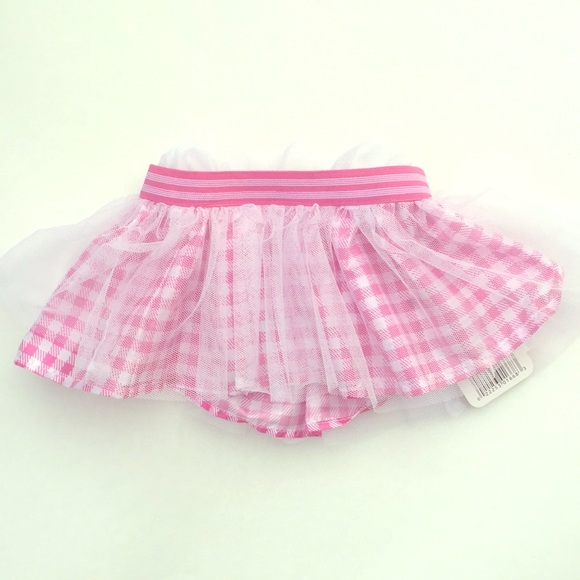 Baby Starters | Bottoms | Nwt Super Cute Checkered Tutu Pink Whitesz 3m ...